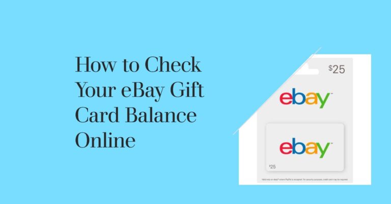 How to Check Your eBay Gift Card Balance Online - CoinCola Blog